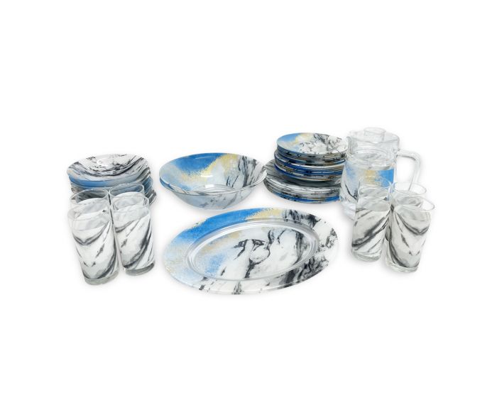 Luminarc Marblex Dinnerware Set of 46 Pcs | Bazaar Kuwait