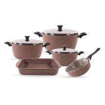 Saflon 9-Piece Granite Cookware Set | Best Non-Stick Pots in Kuwait ...