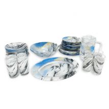 Luminarc Marblex Dinnerware Set of 46 Pcs | Bazaarcom Kuwait